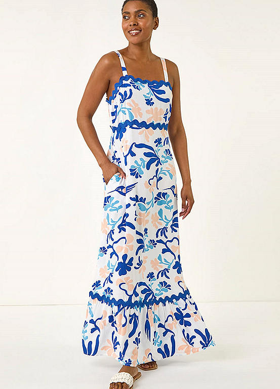 Roman Originals Abstract Ric-Rac Maxi Dress | Kaleidoscope