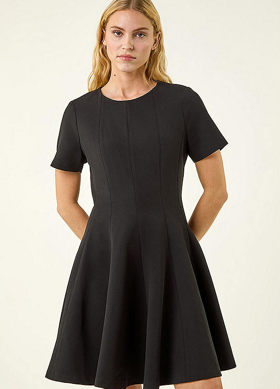 Roman Panel Flared Stretch Dress | Kaleidoscope