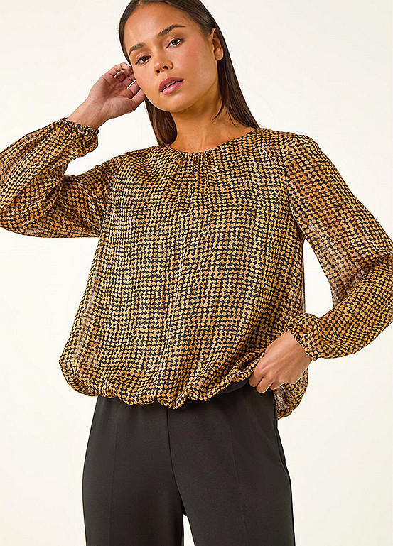 Roman Petite Spot Bubble Hem Top | Kaleidoscope