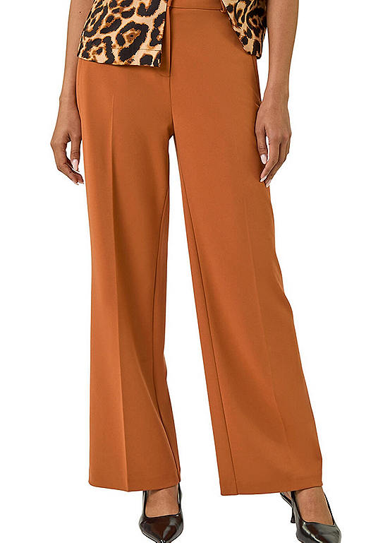 Roman Short Wide Leg Stretch Trousers | Kaleidoscope