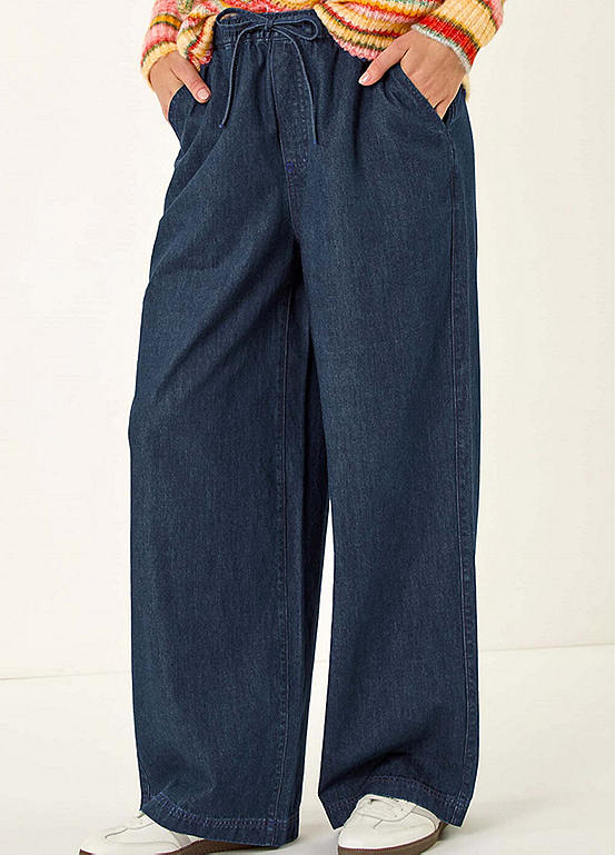 Roman Tie Front Wide Leg Trousers | Kaleidoscope