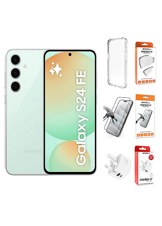 Samsung Galaxy S24 FE 128GB Mobile Phone with Anti Shock Case & Screen ...