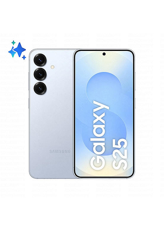 Samsung Galaxy S25 5G 128GB AI SIM Free Mobile Phone - Icy Blue | Kaleidoscope