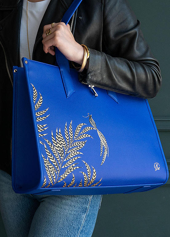 Sara Miller Box Tote Bag - Botanic Blue | Kaleidoscope