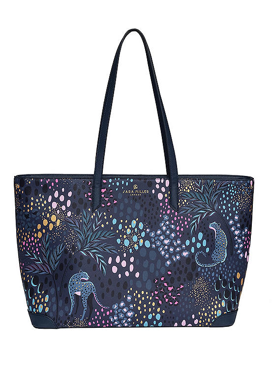 Sara Miller Midnight Leopard Large Tote Bag | Kaleidoscope
