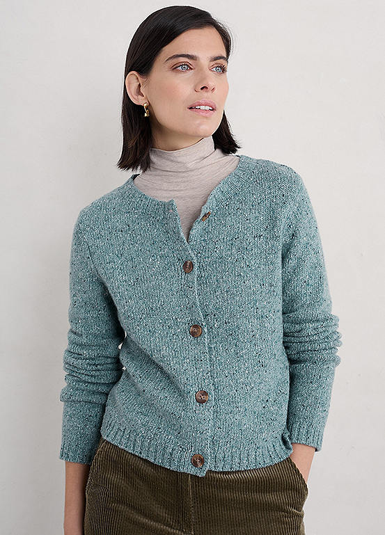 Seasalt Cornwall Blue Dawson Pick Merino-Rich Cardigan | Kaleidoscope