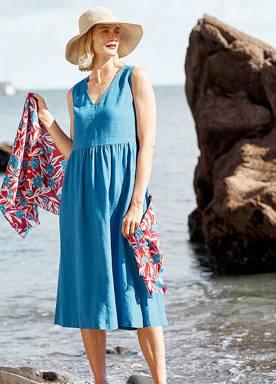 Seasalt Cornwall Blue Lowland Heather Dress | Kaleidoscope