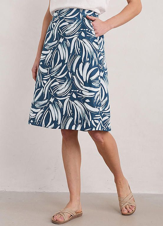 Seasalt Cornwall Blue Paint Pot Organic Cotton Skirt | Kaleidoscope