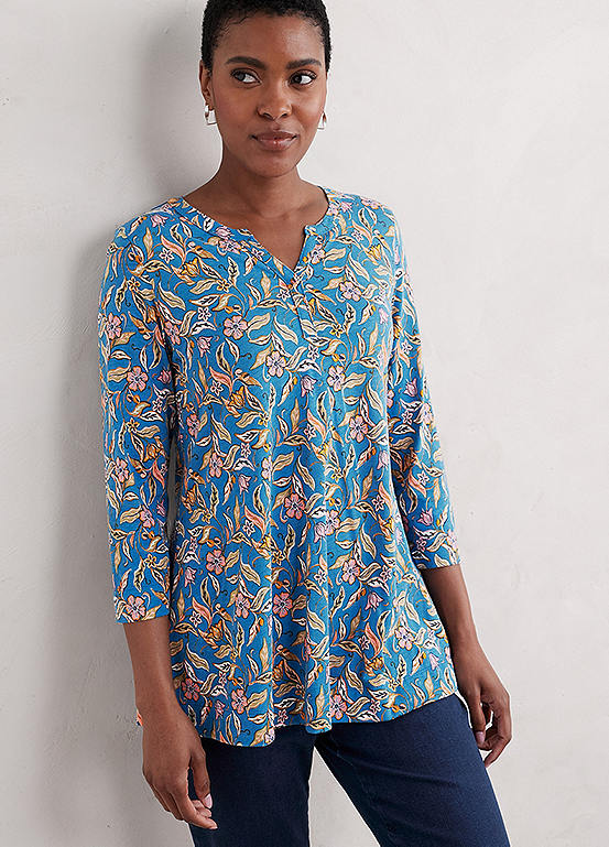 Seasalt Cornwall Blue Risso Jersey Top | Kaleidoscope
