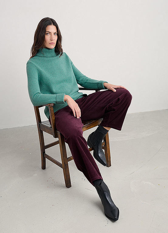 Seasalt Cornwall Braque Lambswool Blend Roll Neck Jumper | Kaleidoscope