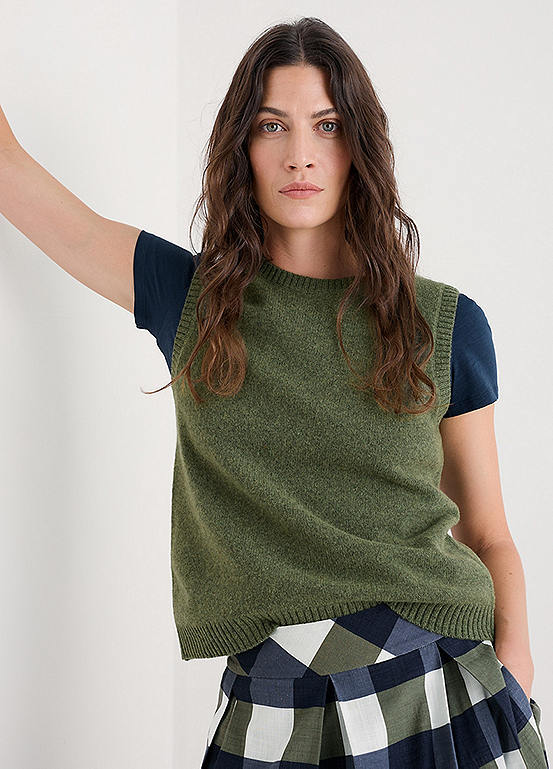 Seasalt Cornwall Green East View Knitted Vest | Kaleidoscope
