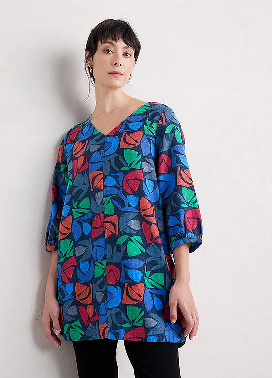 Seasalt Cornwall Multi Loganberry Organic Cotton Tunic | Kaleidoscope