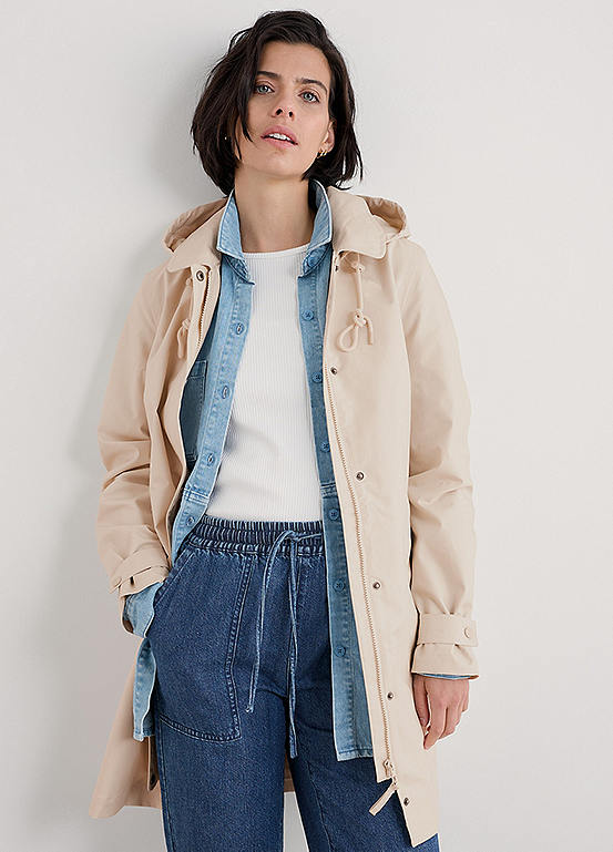 Seasalt Cornwall Natural Cloudburst Waterproof Mac Coat | Kaleidoscope