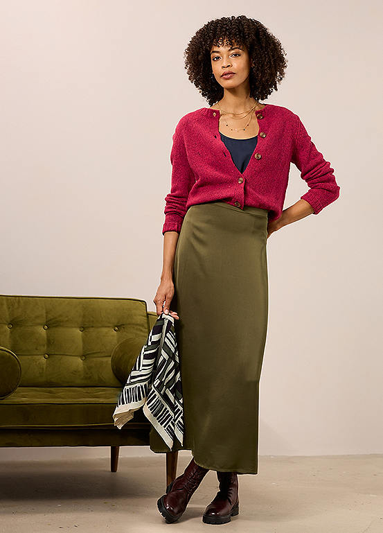 Seasalt Cornwall Red Dawson Pick Merino-Rich Cardigan | Kaleidoscope