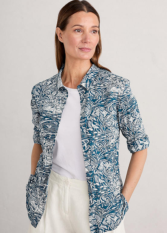 Seasalt Cornwall Teal Larissa Shirt | Kaleidoscope