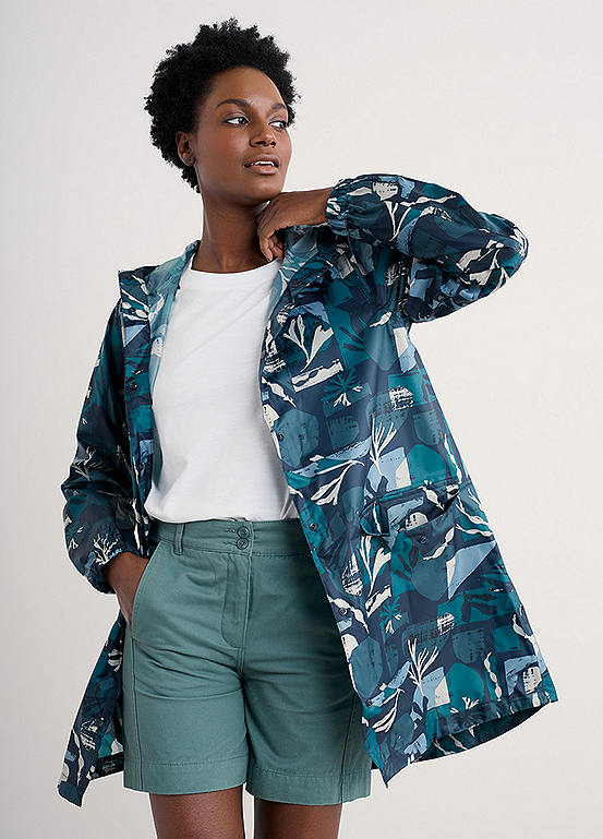 Seasalt Cornwall Teal Pack-It Waterproof Jacket | Kaleidoscope