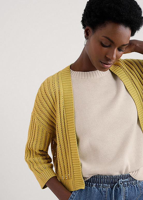 Seasalt Cornwall Yellow Tinners Way Cardigan | Kaleidoscope