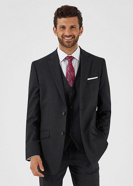 Skopes Darwin Charcoal Grey Regular Fit Suit Jacket | Kaleidoscope