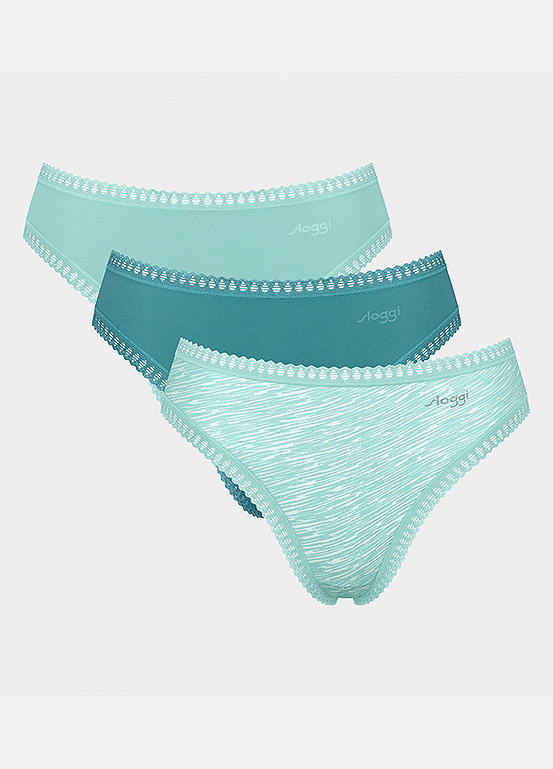 Sloggi Pack of 3 Go Crush High Leg Briefs | Kaleidoscope