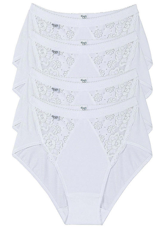 Sloggi Pack of 4 Chic Lace Midi Briefs | Kaleidoscope