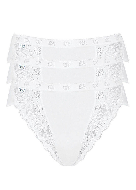 Sloggi Pack of 4 Lace Tai Briefs | Kaleidoscope