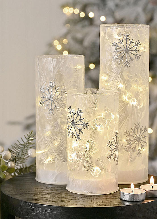 Snowflake LED Light Tube - Small | Kaleidoscope