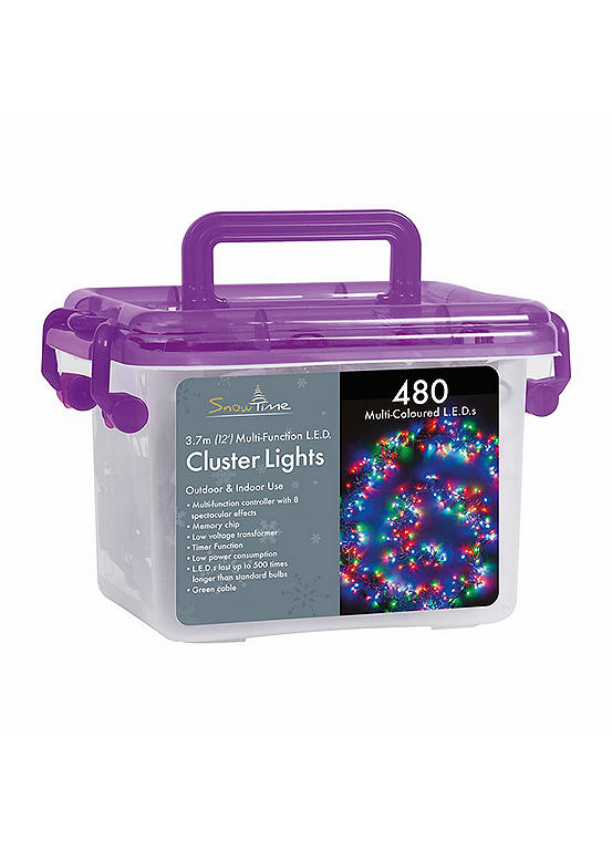 Snowtime Multi Coloured LED Cluster Lights | Kaleidoscope