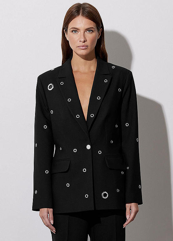STAR by Julien Macdonald Eyelet Detail Blazer | Kaleidoscope
