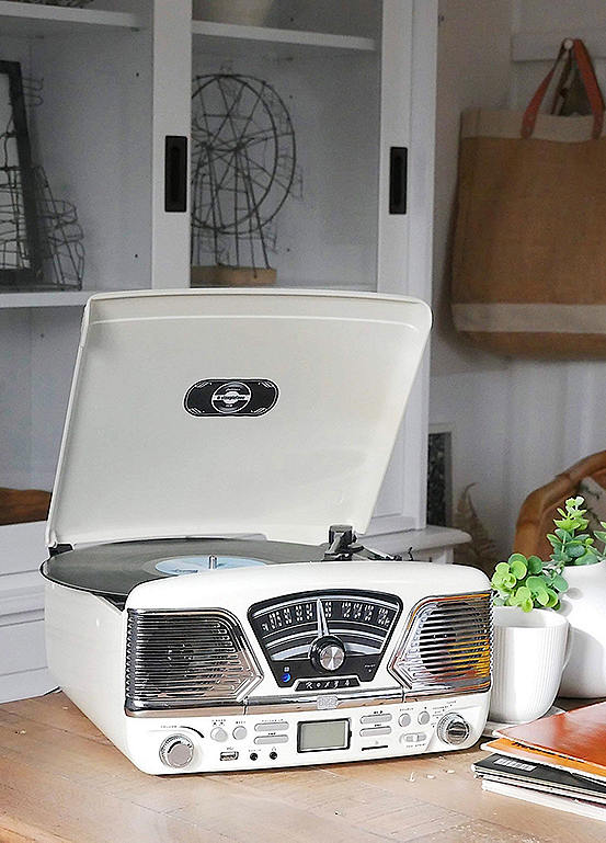 Steepletone Roxy 4 Vinyl Record Player - Cream | Kaleidoscope