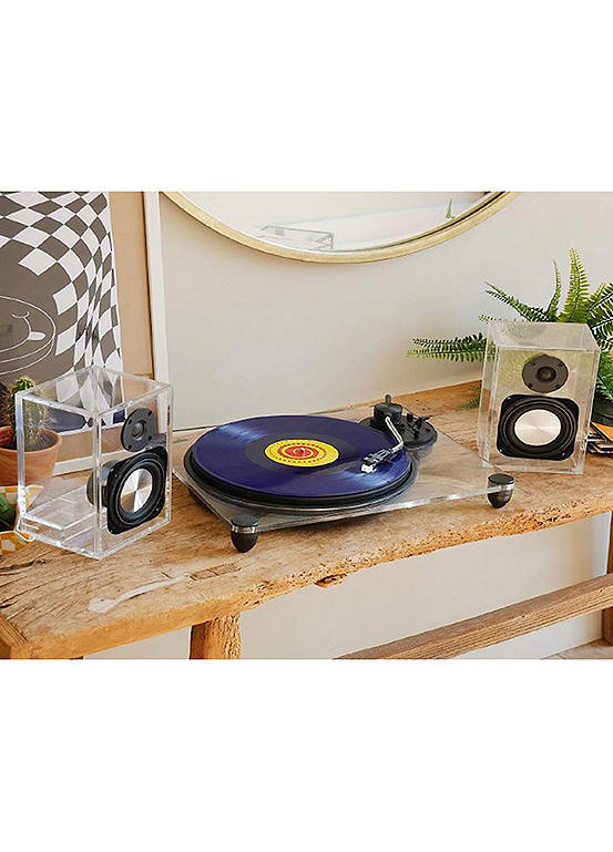 Steepletone Soho Clear Professional Turntable Record Player with ...