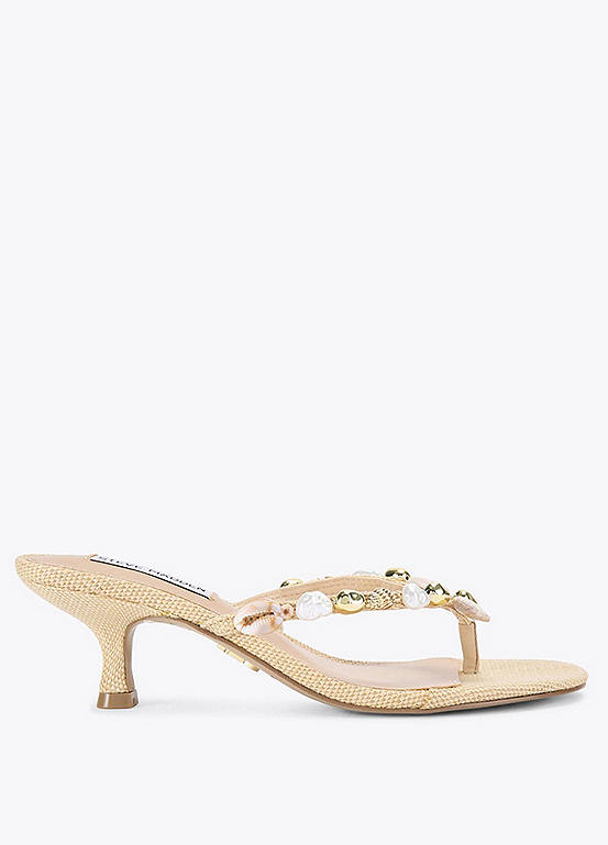 Steve Madden Beige Raffia Summer Sandals | Kaleidoscope
