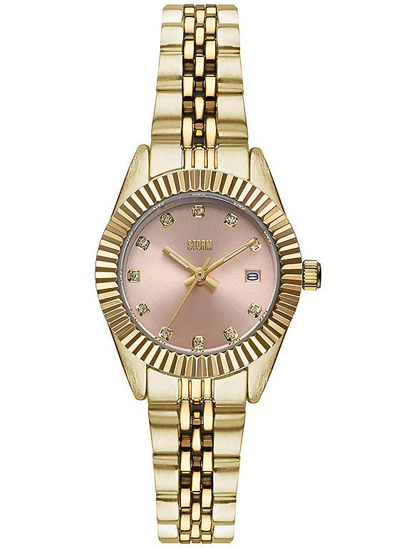 Storm London Roxin Crystal Gold Pink Watch | Kaleidoscope