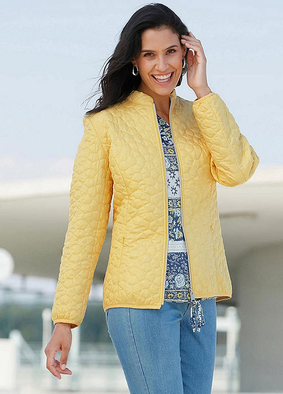 Textured Zip-Up Quilted Jacket by Witt | Kaleidoscope