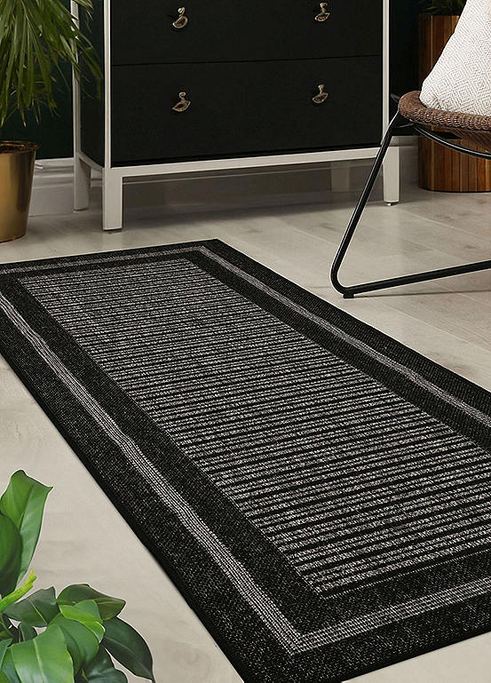 The Homemaker Rugs Collection Gel Backed Border Runner | Kaleidoscope