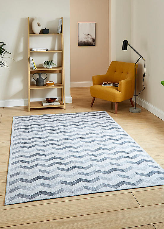 Think Rugs Coral Zig Zag Rug | Kaleidoscope