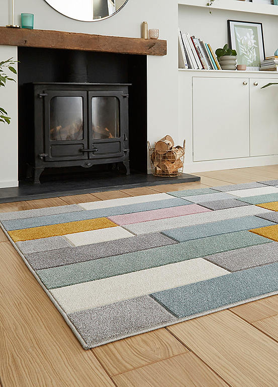 Think Rugs Matrix Geometric Rug | Kaleidoscope