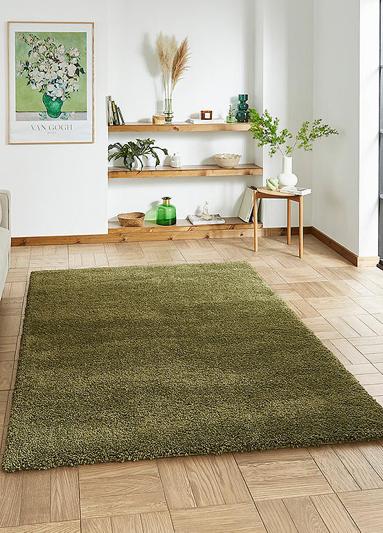 Think Rugs Sierra Stain Resistant Shaggy Rug | Kaleidoscope