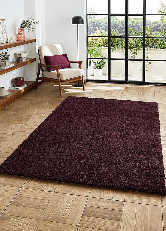 Think Rugs Sierra Stain Resistant Shaggy Rug | Kaleidoscope