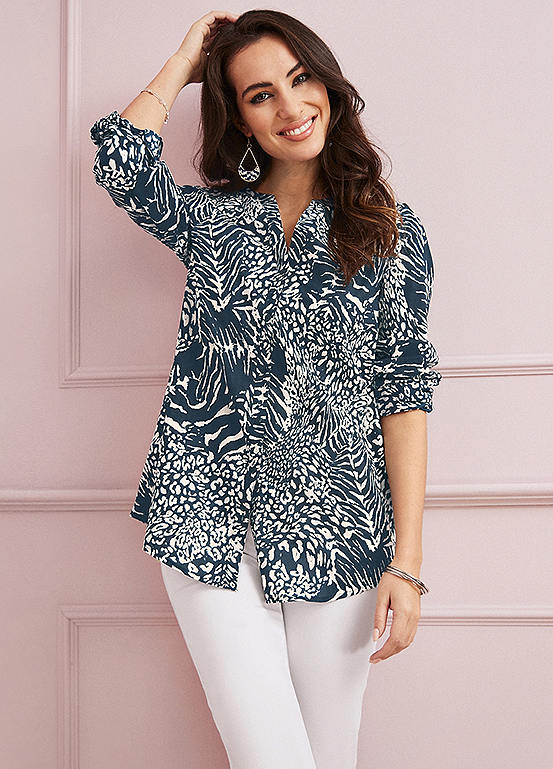 Together Navy Print Shirt | Kaleidoscope