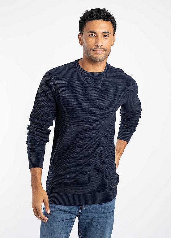 Weird Fish Easton Waffle Crew Neck Jumper | Kaleidoscope