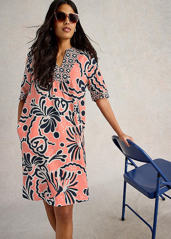 White Stuff Ash Linen Dress | Kaleidoscope