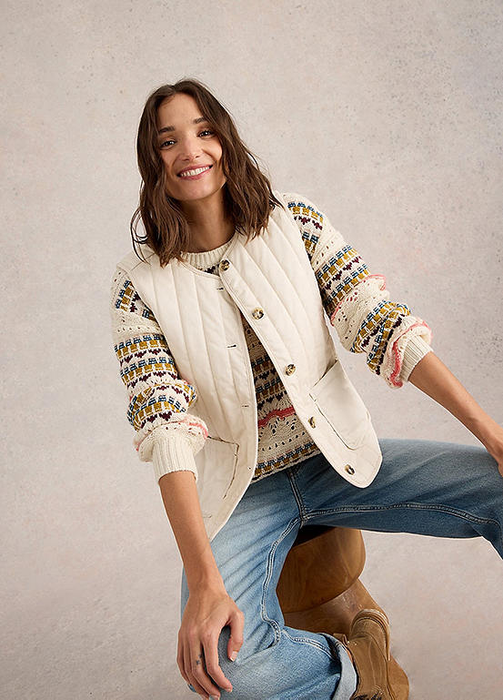 White Stuff Emma Quilted Gilet | Kaleidoscope