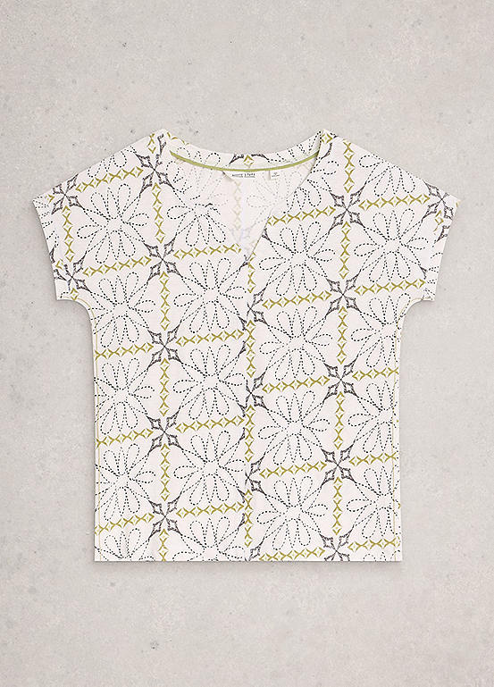 White Stuff Nelly Notch Neck Tee | Kaleidoscope