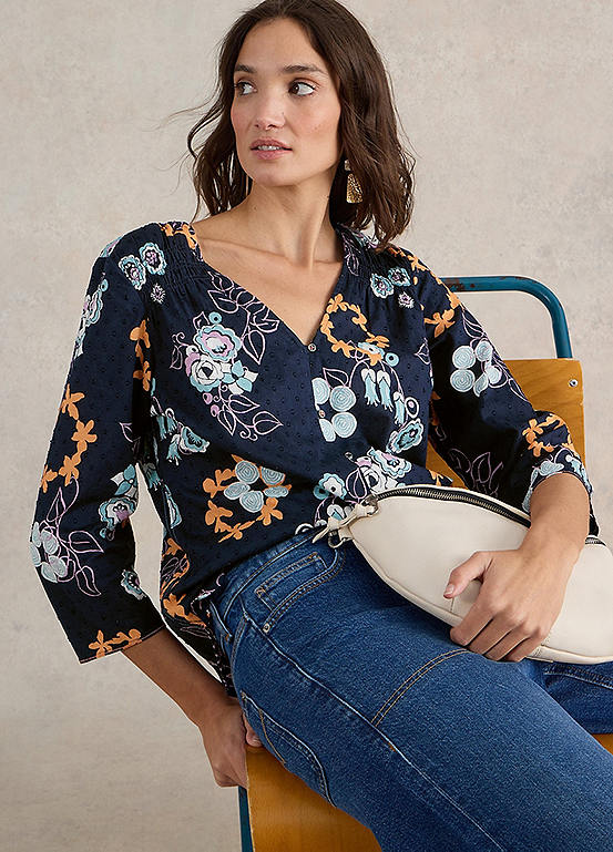 White Stuff Rae Organic Cotton Top | Kaleidoscope