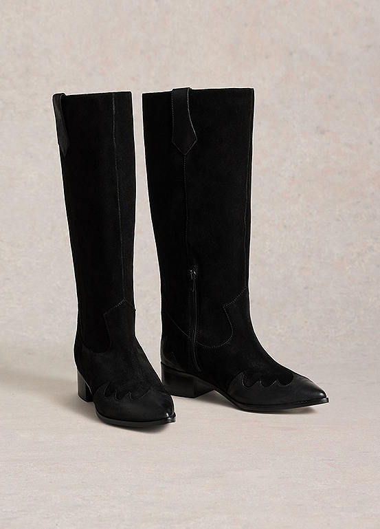 White Stuff Whitney Western Knee High Boots | Kaleidoscope