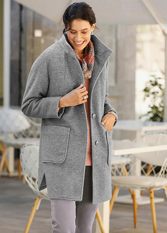 Witt Buttoned Pocket Side Slit Coat | Kaleidoscope