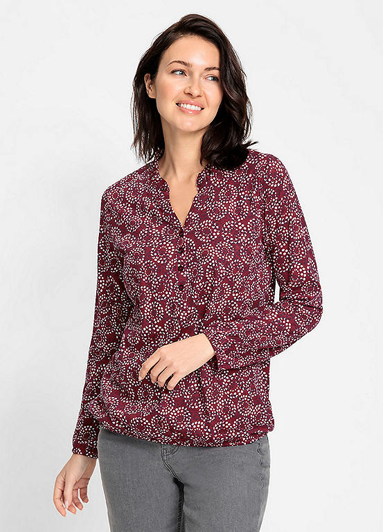 Witt Elasticated Cuff V-Neck Blouse | Kaleidoscope