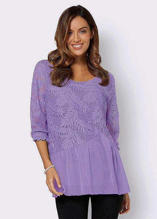 Witt Lace Chiffon Jersey Blouse | Kaleidoscope