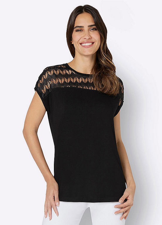 Witt Lace Round Neck Top | Kaleidoscope