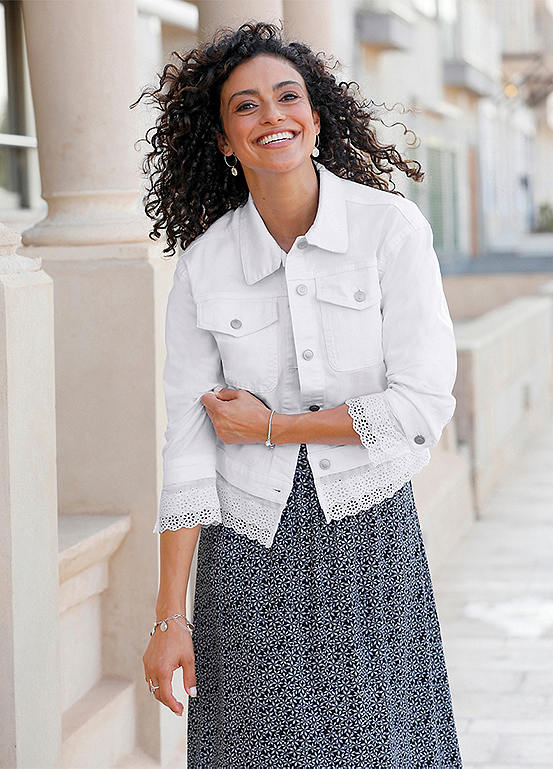 Witt Lace Trim Denim Jacket | Kaleidoscope